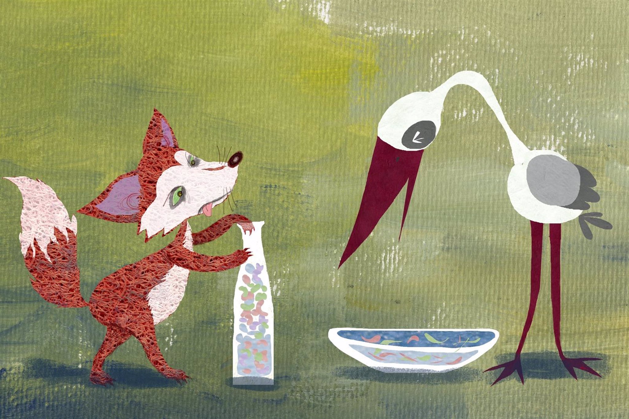 La Zorra Y La Cigüeña. Fábulas Para Niños - Hacer Familia